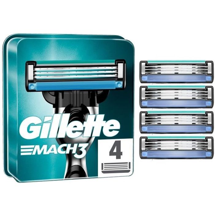 Gillette Mach3 Recharge de 4 Lames - Cdiscount Au quotidien