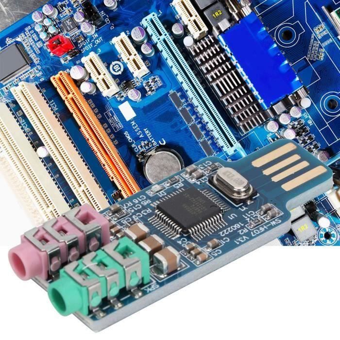 Betian-Carte son USB prise de microphone 35 mm Carte son durable ...