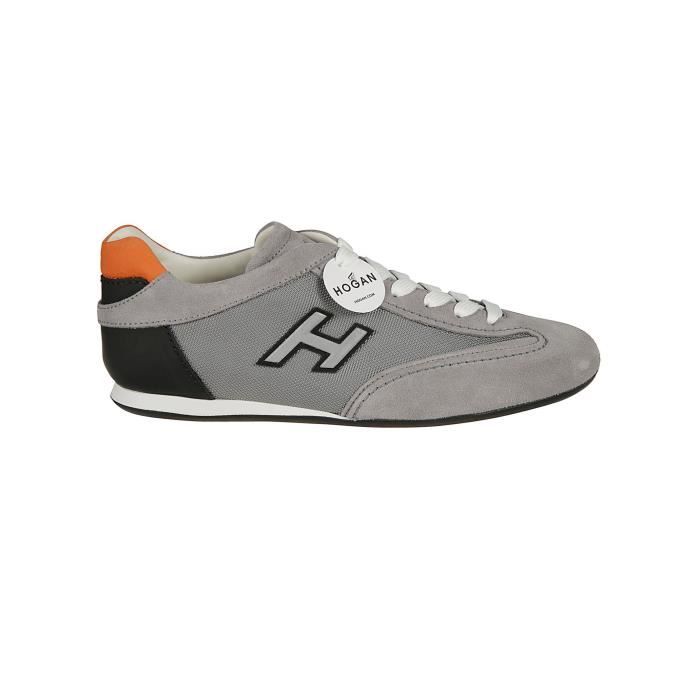 HOGAN HOMME HXM05201684KE4589L GRIS CUIR BASKETS Gris - Cdiscount ...