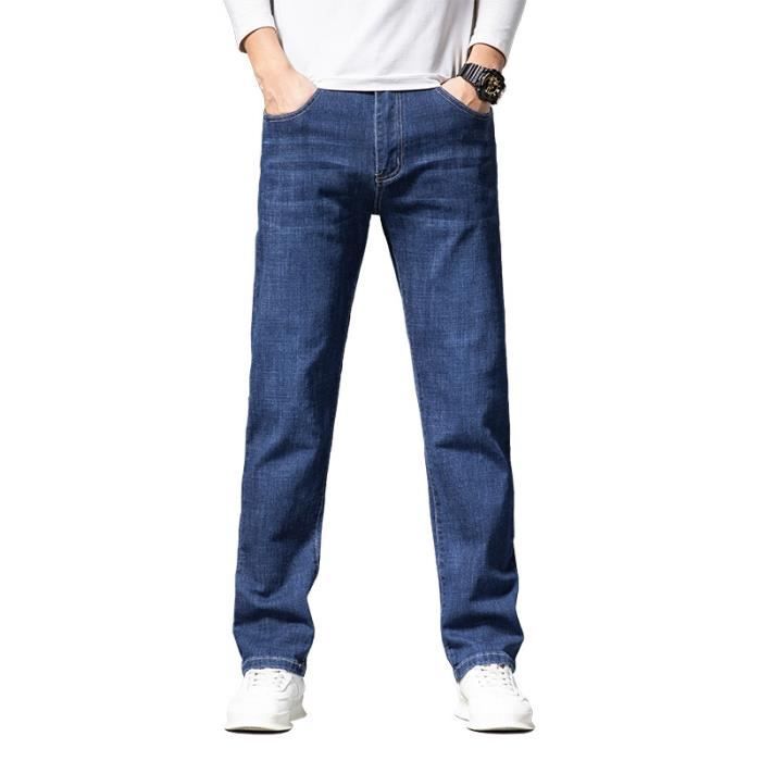 Pantalon en Jean Homme Grande Taille Loose Coupe Droite - INSFITY ...
