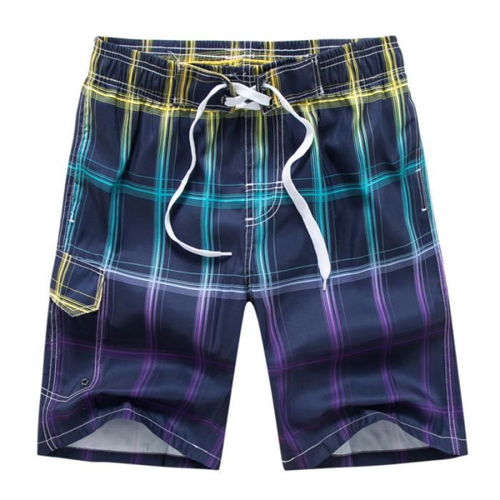 Short Homme Imprimé Fashion Été Short De Plage Homme Doublure Filet ...
