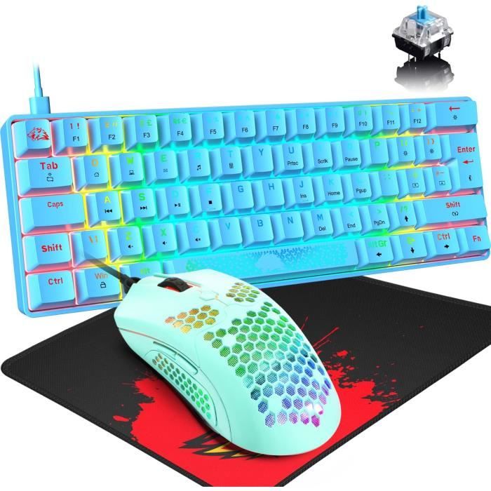 Mini Clavier De Jeu Mécanique Rvb 60%-Disposition Britannique 62 ...