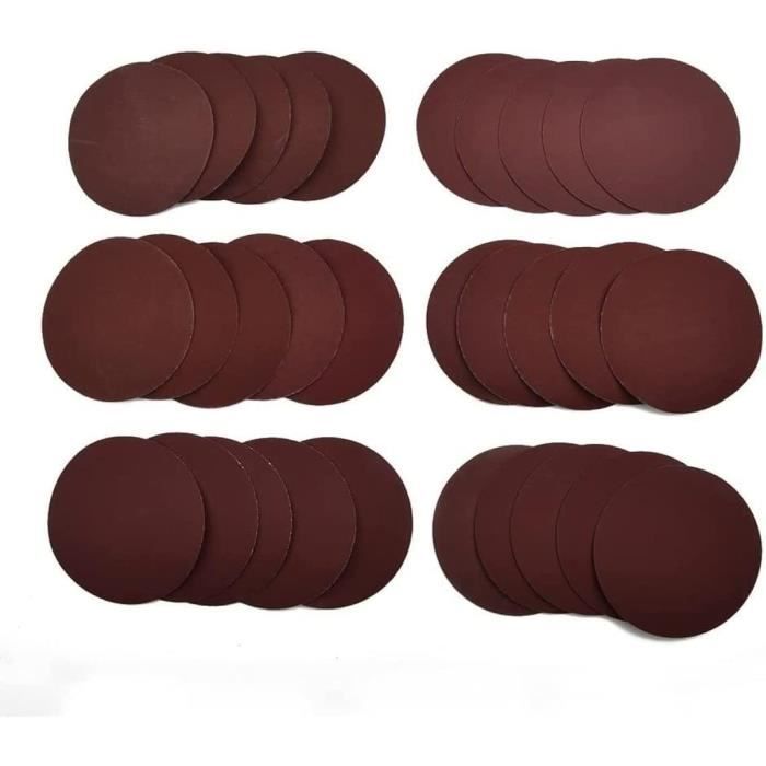 Papier Verre 30 Feuilles De Disque De Ponceuse 4"100 Mm 320-400-600-800 ...