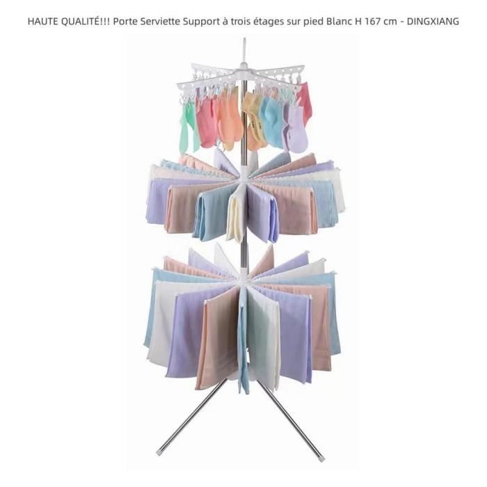 HAUTE QUALITÉ!!! Porte Serviette Support à trois étages sur pied en ...