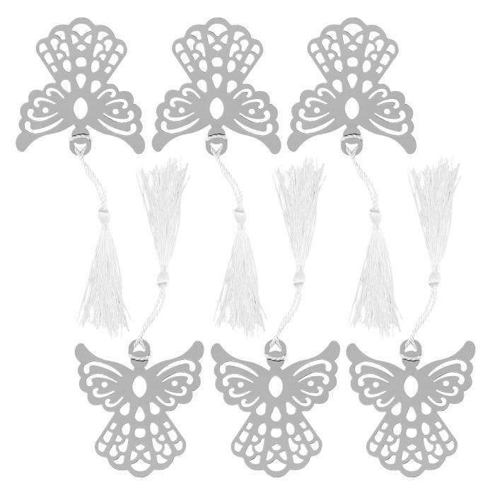 6 PCS Argent Aigle Forme Ange Signets Gland Signet En Métal pour le ...