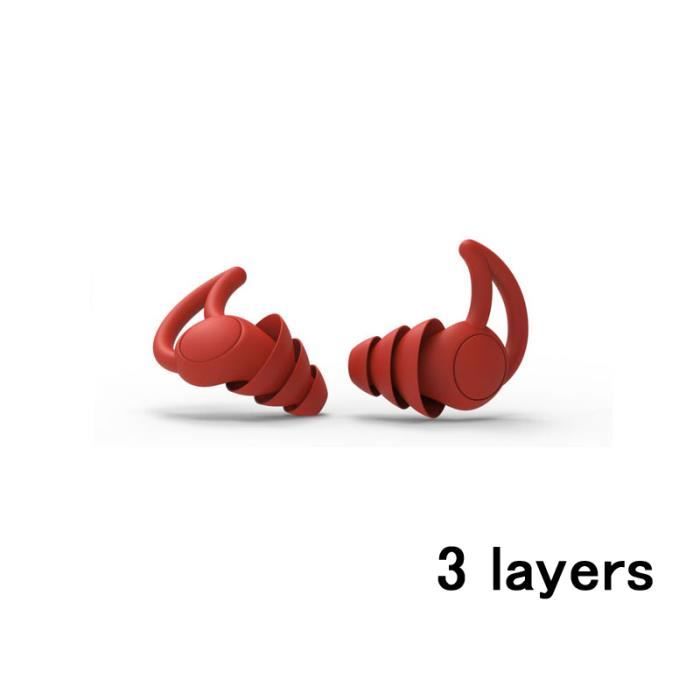 BOULES QUIES,3 layers red--Bouchon Oreille Plug Bouchon Oreille Anti ...