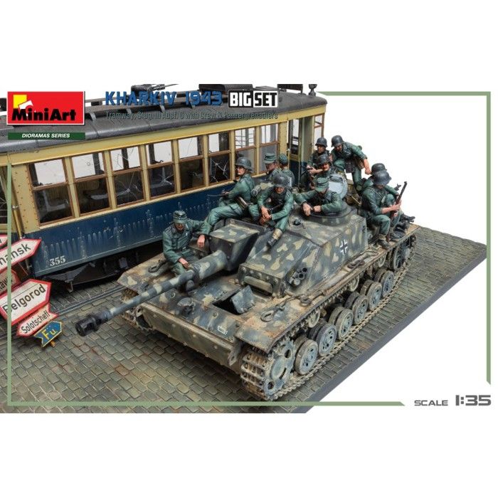 Diorama Militaire - MINIART - Kharkiv 1943 - Tramway - StuG III Ausf. G ...