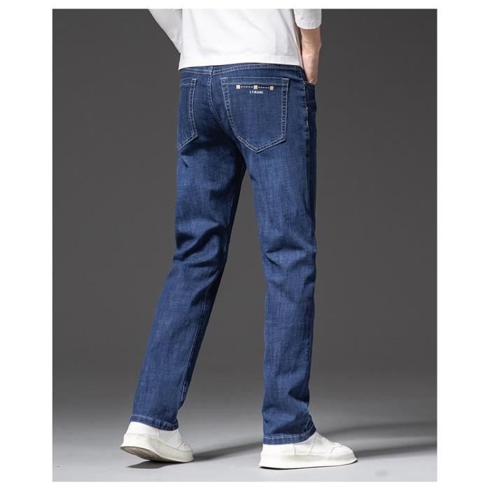 Pantalon en Jean Homme Grande Taille Loose Coupe Droite - INSFITY ...