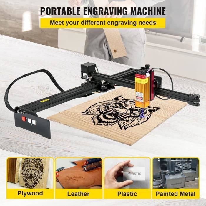 VEVOR Machine à Graver Laser Mini Graveur Laser CNC 270 x 440 mm ...