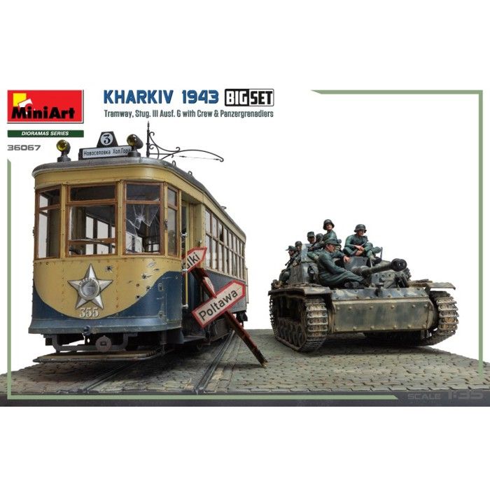 Diorama Militaire - MINIART - Kharkiv 1943 - Tramway - StuG III Ausf. G ...