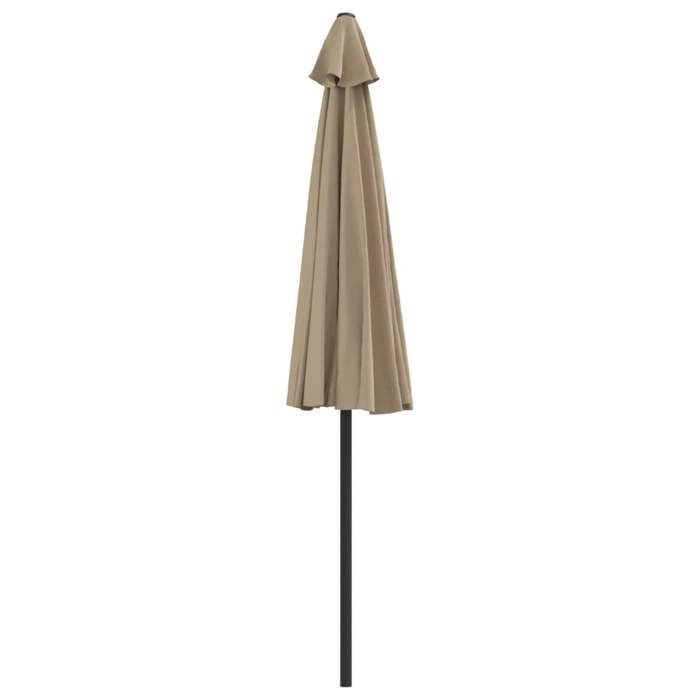 VENTE-FLASH Parasol de balcon avec mât en aluminium Taupe 270x144 cm ...