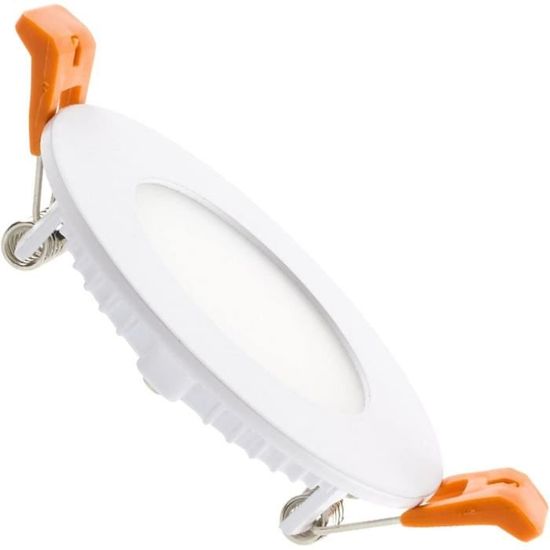 Dalle Led Downlight Spot Encastrable Ronde Extra-Plate 3W Coupe Ø 70 Mm Blanc Chaud 2700K ...