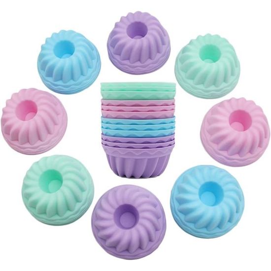 12 Pièces Mini Moules À Kouglof Réutilisables En Silicone Moule De ...