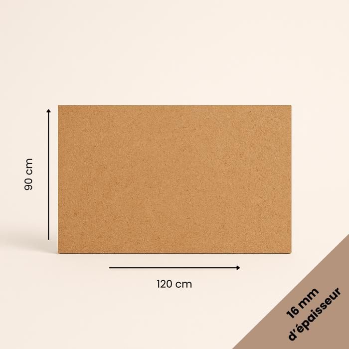 Plaque MDF brute 90x120 cm (900x1200 mm) - Épaisseur 16 mm - Découpe ...