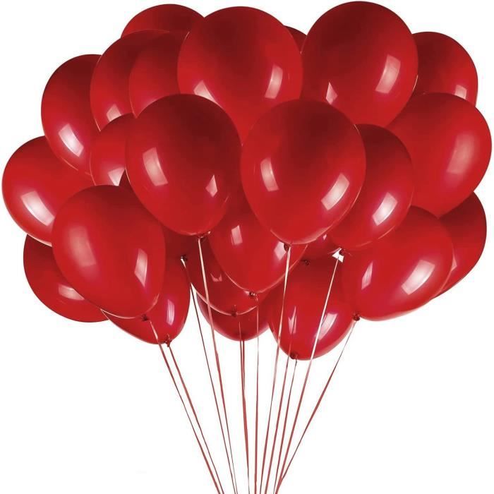 Ballon Rouges 100 Pièces 30 Cm - 12 Pouces - Ballons À L'Hélium En ...