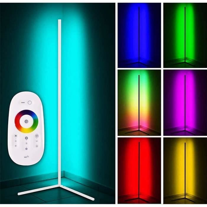 RGB Lampadaire LED Salon 20W Lampadaire Salon Luminosité Réglable d'angle Style Nordique Lampe d ...