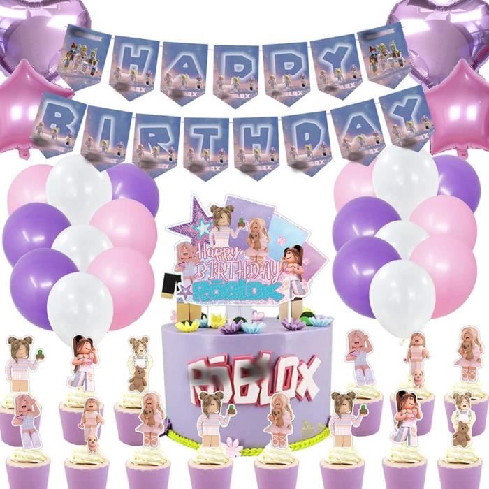 Roblox Anniversaire Décorations, 48Pcs Roblox Décoration De Fête D ...