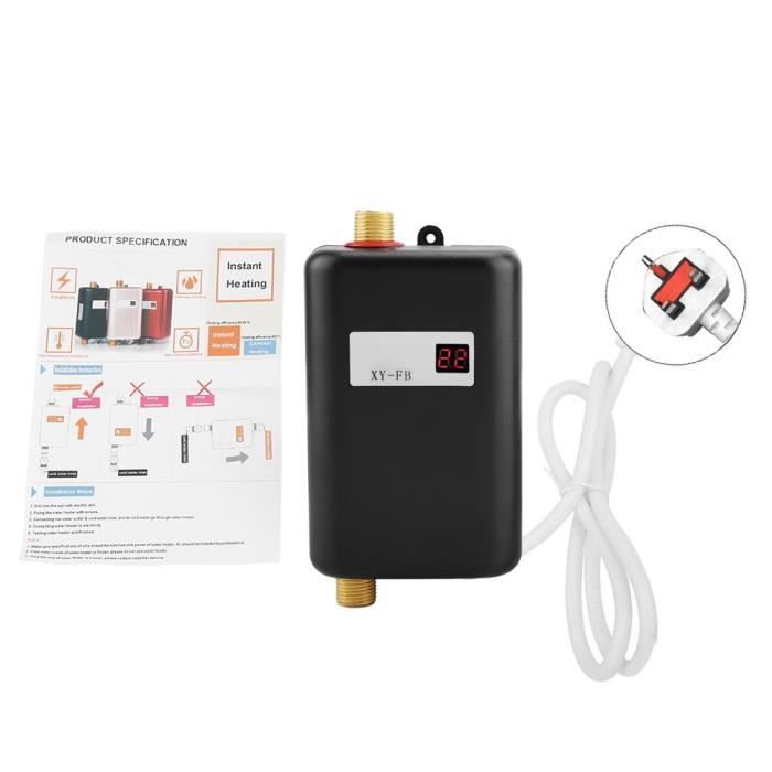 Qiilu chauffe-eau sans réservoir 220V -240V 3000W Mini chauffe-eau instantané électrique sans ...