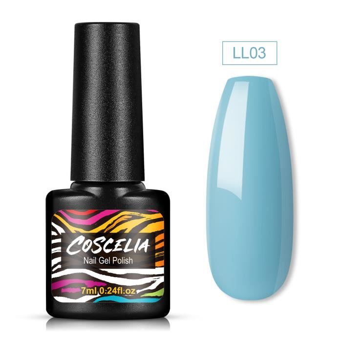COSCELIA Vernis à Ongles Semi Permanent UV LED Gel Polish 7ml Soak Off ...