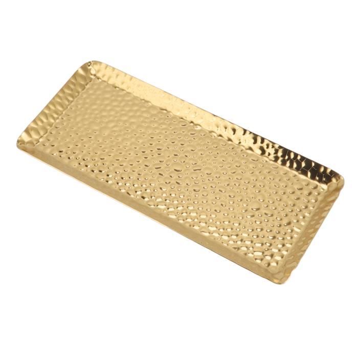 EJ.life Pastry Serving Tray, Hammered Stainless Steel Dessert Tray ...