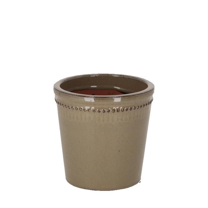 Pot de fleur rond - ESSCHERT'S GARDEN - Taupe - D 15 cm - H 15 cm ...