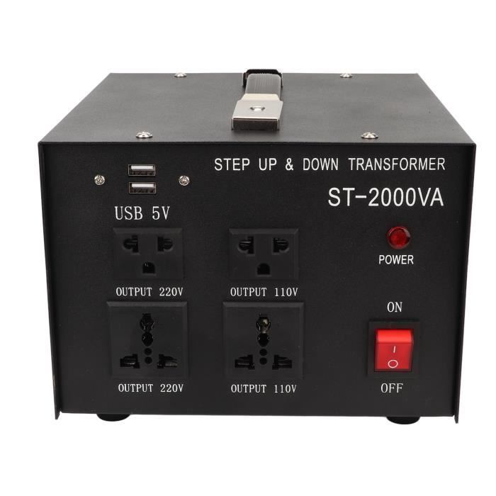 Transformateur de tension - FDIT - ST-2000VA - 2000W - 110V/220V - Utilisation intérieure ...