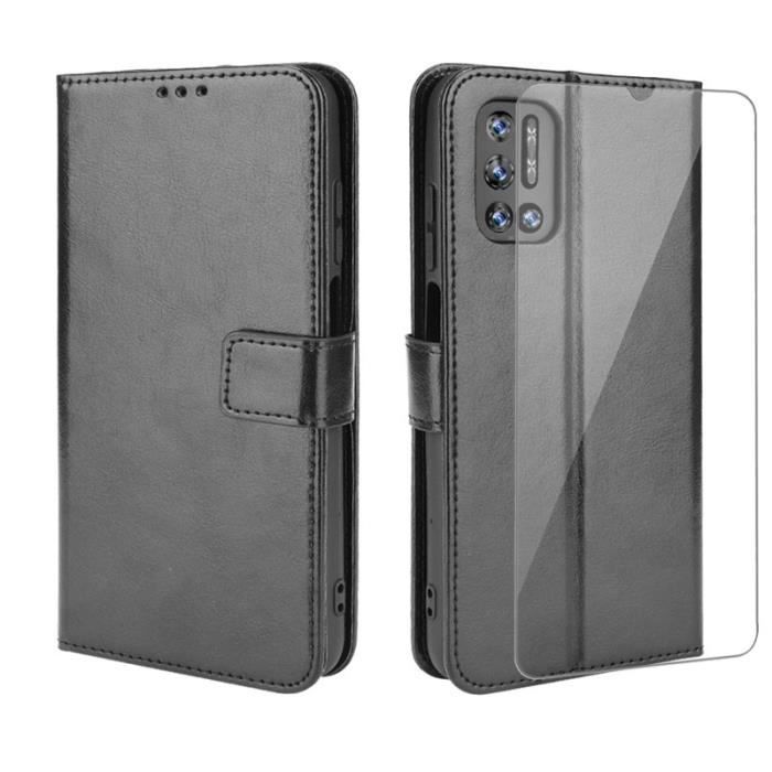Verre trempé+Housse DOOGEE N40 Pro 6.52" en Cuir PU, avec Fermeture ...