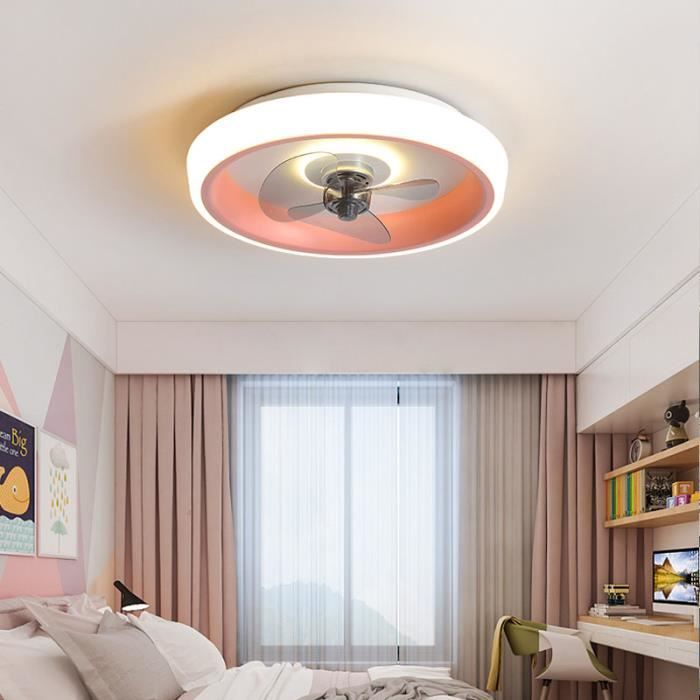 RUMOCOVO Plafonnier LED circulaire avec ventilateur silencieux plafonnier intelligent clairage ...