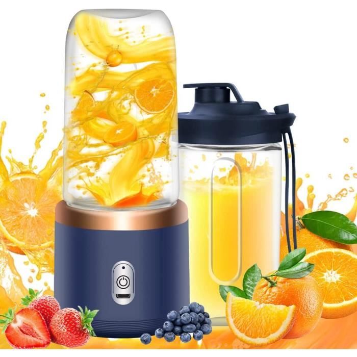 EBKCQ Blender Portable Smoothie Mixer, Mixeur Rechargeable USB Portable ...