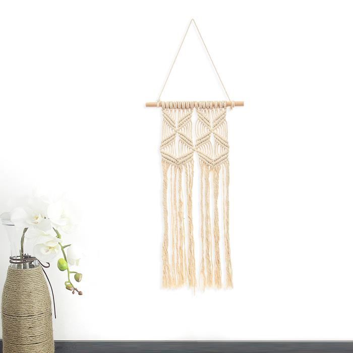 TEMPSA 35x100cm Tapisserie Bohème Macramé Tissé Tricot Tenture Mural ...