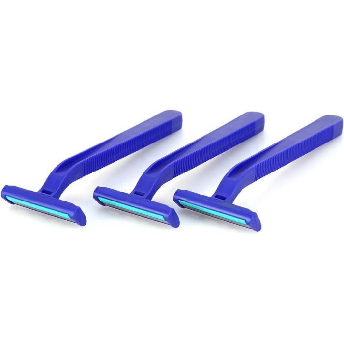 Rasoir jetable TRAHOO - Lames jumelles en acier inoxydable - Autonomie ...