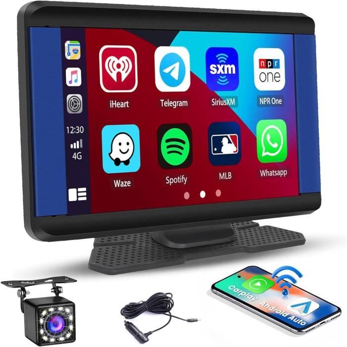 Carplay Sans Fil Ecran Voiture Android Auto Wireless Avec Eq, 7 ...