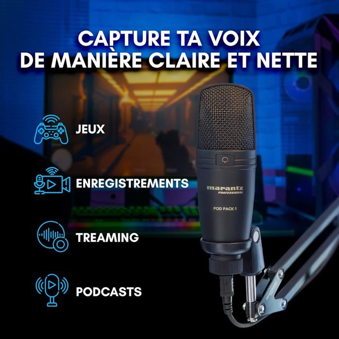 Pod Pack1 - Kit Microphone Usb À Condensateur Pour Gaming, Streaming Et ...