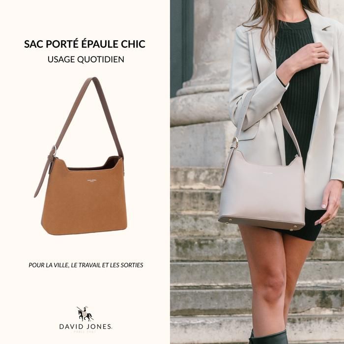 David Jones Paris - Sac à main Femme Ville - Porté main Similicuir bi ...