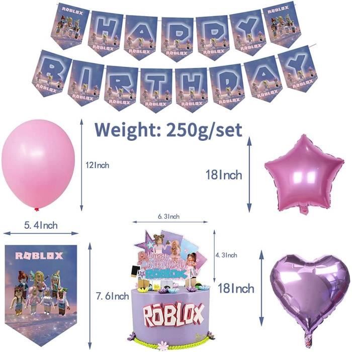 Roblox Anniversaire Décorations, 48Pcs Roblox Décoration De Fête D ...