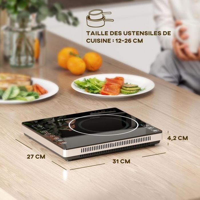 Plaque Induction Portable 2000W 10 Niveaux Minuterie LED - Cdiscount ...