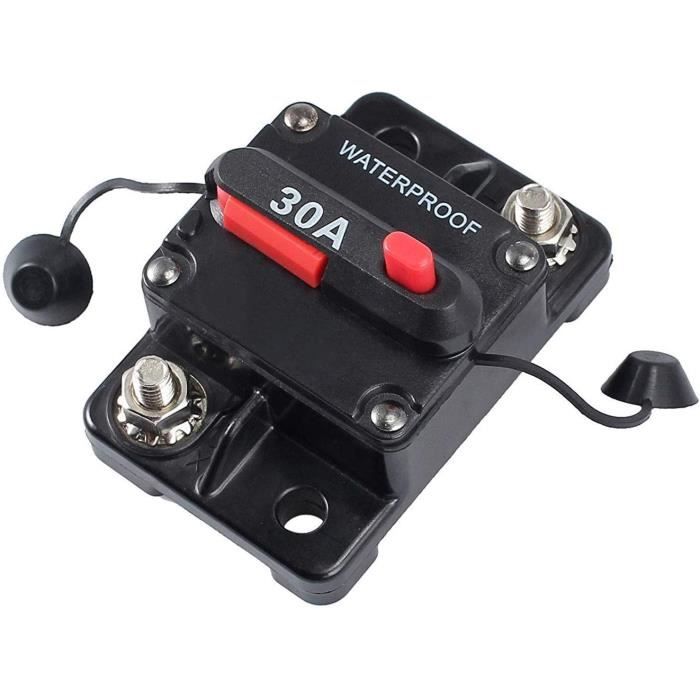 Hugeauto Disjoncteur 30 Voiture 12 V-24 Dc Étanche Porte-fusible À ...