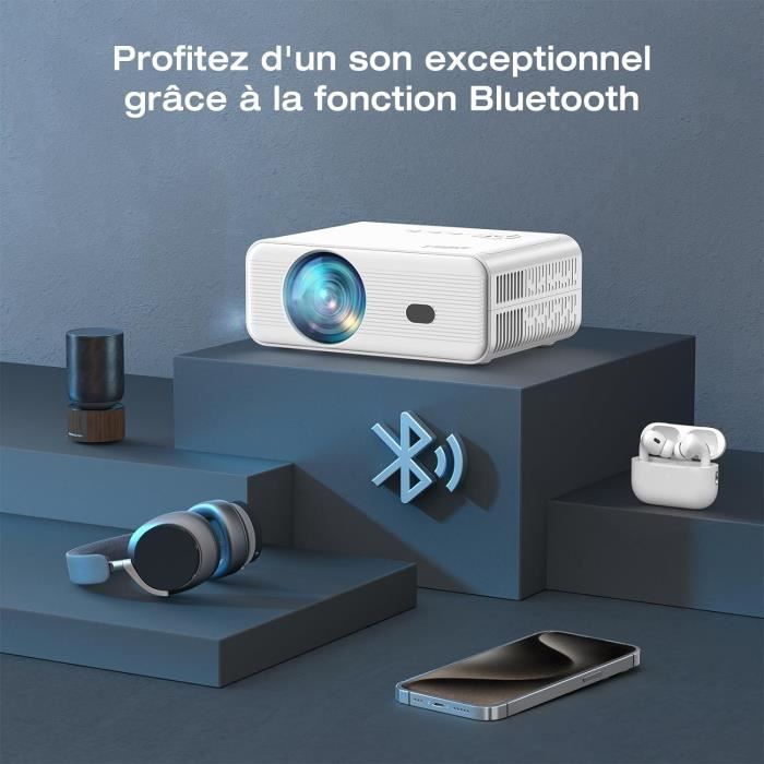 Mini Projecteur avec WiFi et Bluetooth, Projecteur 1080P pour Films d ...