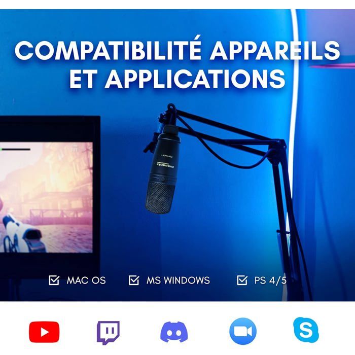 Pod Pack1 - Kit Microphone Usb À Condensateur Pour Gaming, Streaming Et ...