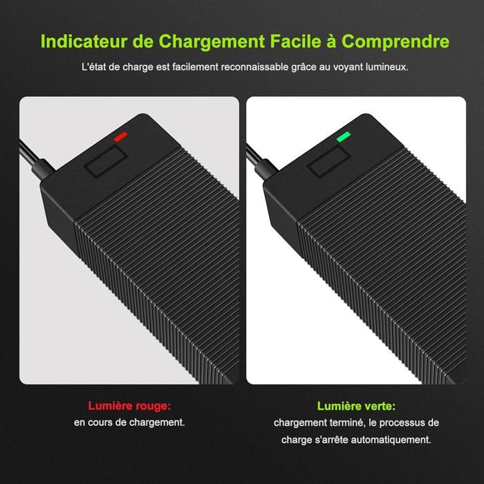 Chargeur trottinette électrique - 42V 2A - Compatible Xiaomi M365, Pro ...