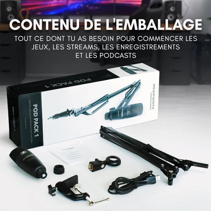 Pod Pack1 - Kit Microphone Usb À Condensateur Pour Gaming, Streaming Et ...
