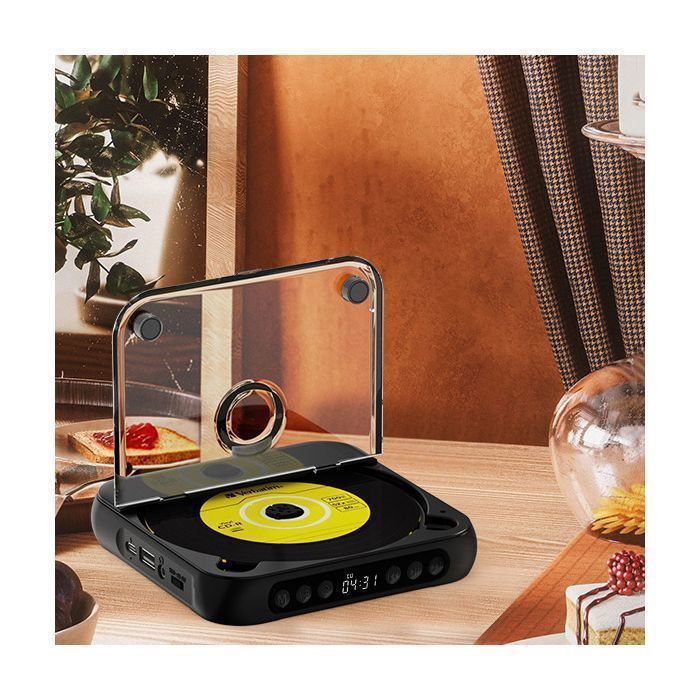 Lecteur CD Portable Bluetooth - Haut-parleurs Intégré, Port USB, Prise ...