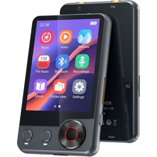 128GB MP3 Player with Bluetooth 5.3,Portable Music Player 2.4" with ...