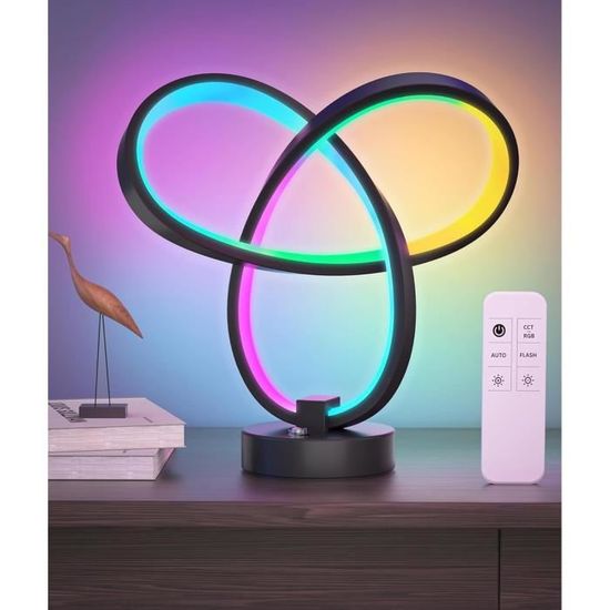 Lampe De Chevet Tactile, Rgb+Ic Lampe Chevet Led Moderne, 10 W, 16 ...