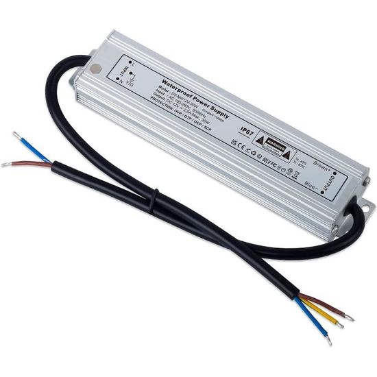 Transformateur 220v 12v Etanche, 150W IP67 Extérieur Driver LED, 12.5 ...