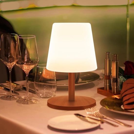Lampe De Table Led Sans Fil À Intensité Variable-Portable-Blanc Chaud ...