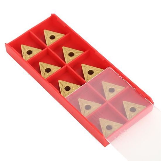 ZJCHAO insert triangulaire Insertion CNC triangulaire 10 pièces Double face pour la semi ...