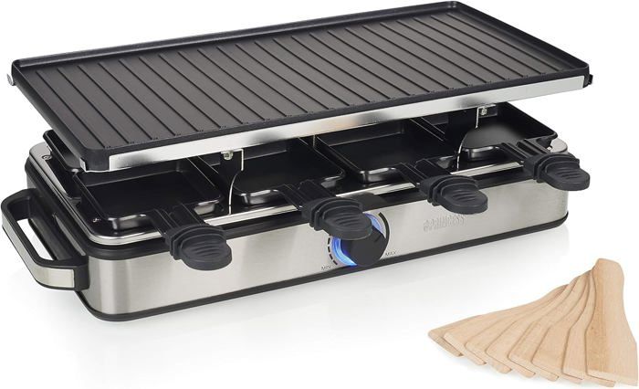 Appareil À Raclette Multifonction Deluxe 8 - Grill - 8 Personnes - 1 ...