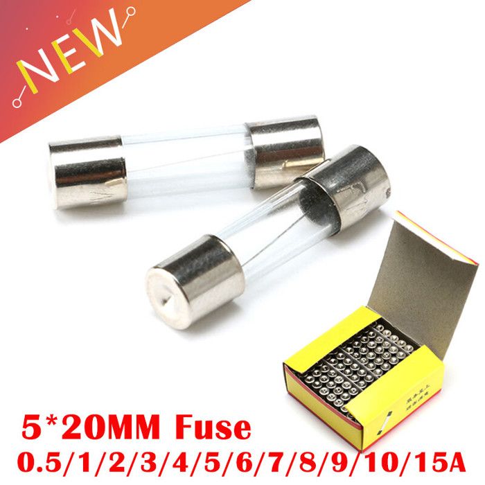Kit assressentide fusibles en verre à soufflage rapide,5x20mm,5x20mm,5x20,100 V,250,1,2,3,A,5A ...