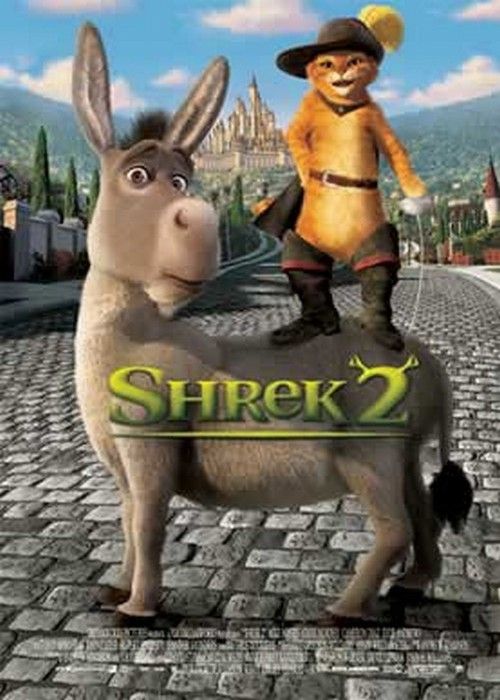 SHREK 2 - L'Âne et le chat botté - 68,5x98cm - Affiche / Poster ...